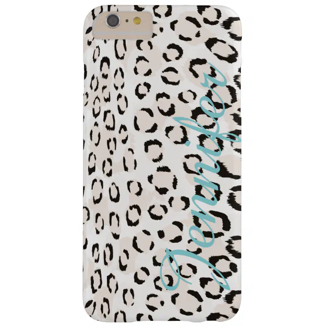 Chic black and white cheetah print monogram Case-Mate iPhone case | Zazzle