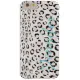 Chic black and white cheetah print monogram Case-Mate iPhone case | Zazzle