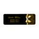 Chic Black Gold Chevrons Label | Zazzle