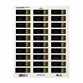 Chic Black Gold Chevrons Label | Zazzle