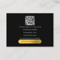 Chic Black & Gold Monogram QR Code Business Card | Zazzle