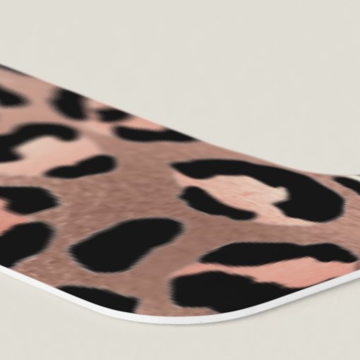 Chic Black Rose Gold Foil Leopard Personalized License Plate Frame | Zazzle