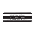 Chic Black Striped Address Labels | Zazzle