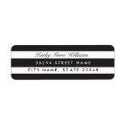 Chic Black Striped Address Labels | Zazzle