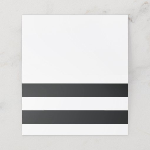 Chic Black Stripes Place Card | Zazzle