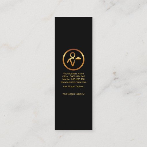 Chic Black Tuxedo Butler Services Mini Business Card | Zazzle