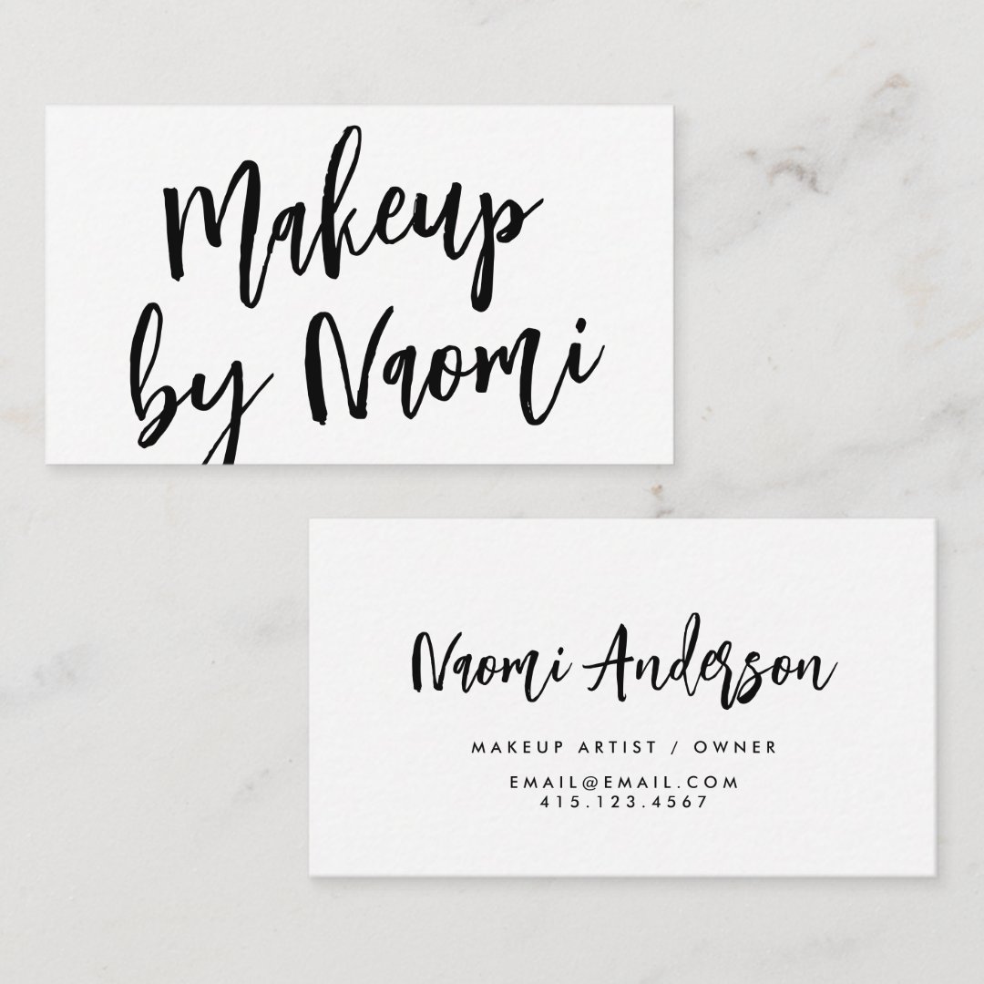 Chic Black & White Modern Calligraphy Script Business Card | Zazzle