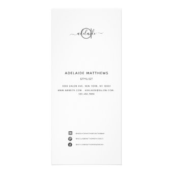 Chic Black White Salon Makeup Artist Service Menu | Zazzle