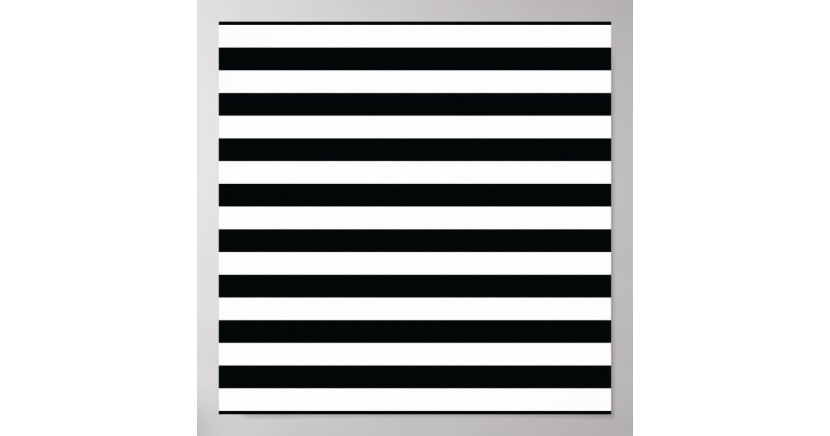 Chic Black & White Stripes Poster | Zazzle