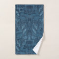 Chic Blue Art Nouveau Iris Botanical Pattern Bath Towel Set | Zazzle