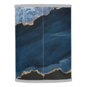 Chic Blue Gold Glitter Agate Custom Monogram Lamp Shade | Zazzle