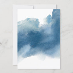 Chic Blue Watercolor and Floral Guest Name Wedding Invitation | Zazzle