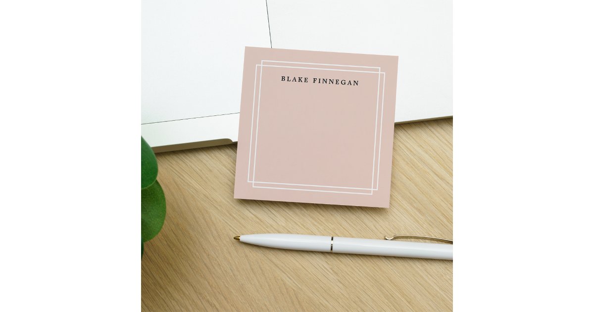 Chic Blush | Personalized Post-it Notes | Zazzle