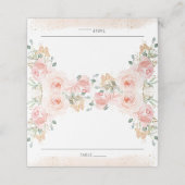 Chic Blush Pink Floral Butterflies Guest Name Plac Place Card | Zazzle