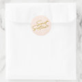 Chic Blush Pink & Gold Sweet 16 Party Classic Round Sticker | Zazzle