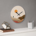 Chic Boho Terracotta Desert Cactus Large Clock | Zazzle