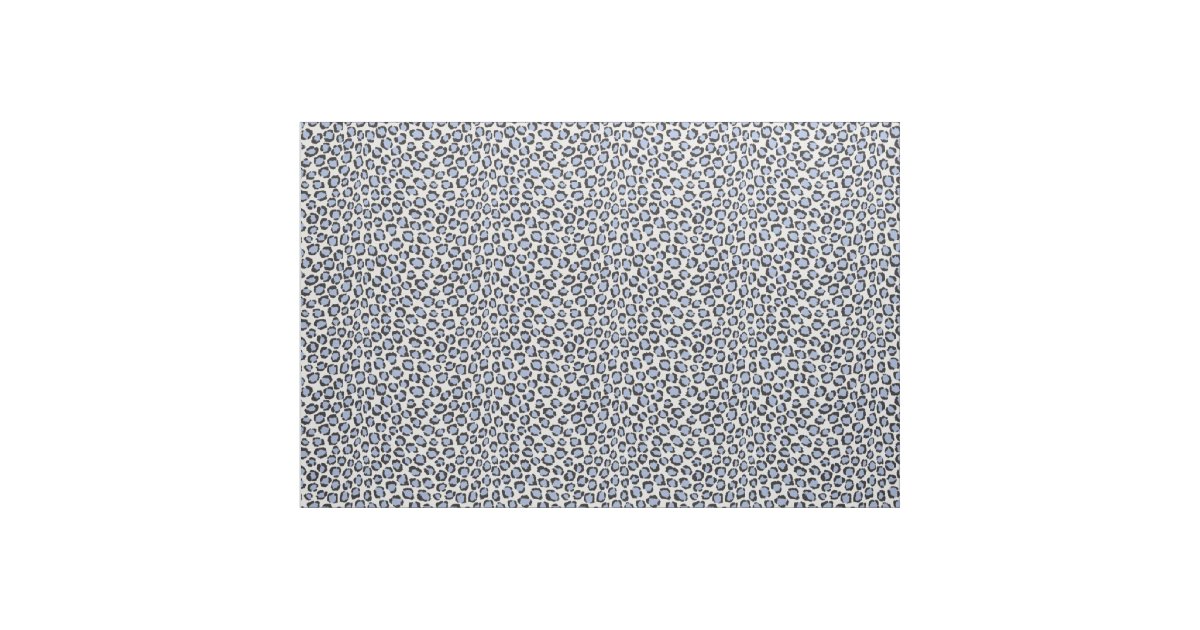 Chic bold light blue cheetah print pattern fabric | Zazzle