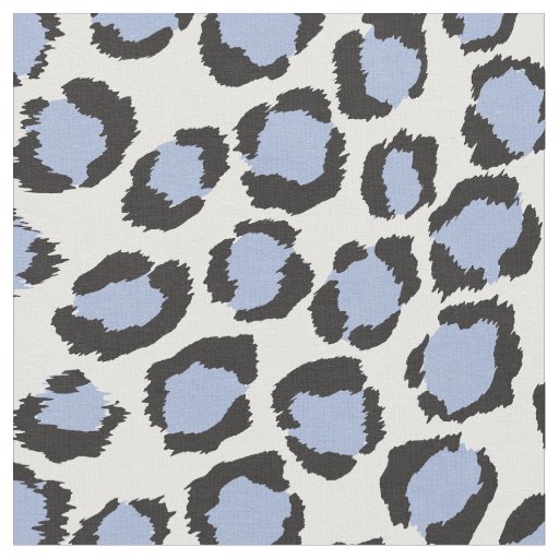 Chic bold light blue cheetah print pattern fabric | Zazzle