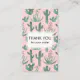 Chic Cacti & Succulents Watercolor QR Code Thanks Business Card | Zazzle