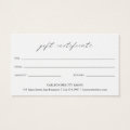 Chic Calligraphy Elegant Business Gift Certificate | Zazzle