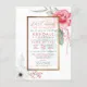Chic Cerise Gouache Roses Floral Graduation Invitation Postcard | Zazzle