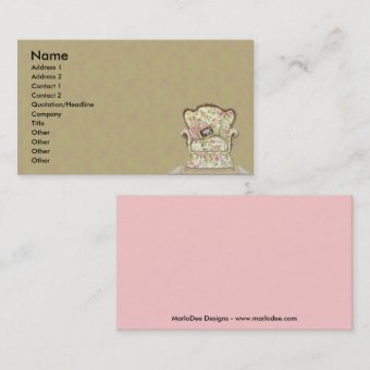 Chic Chair Business Card | Zazzle