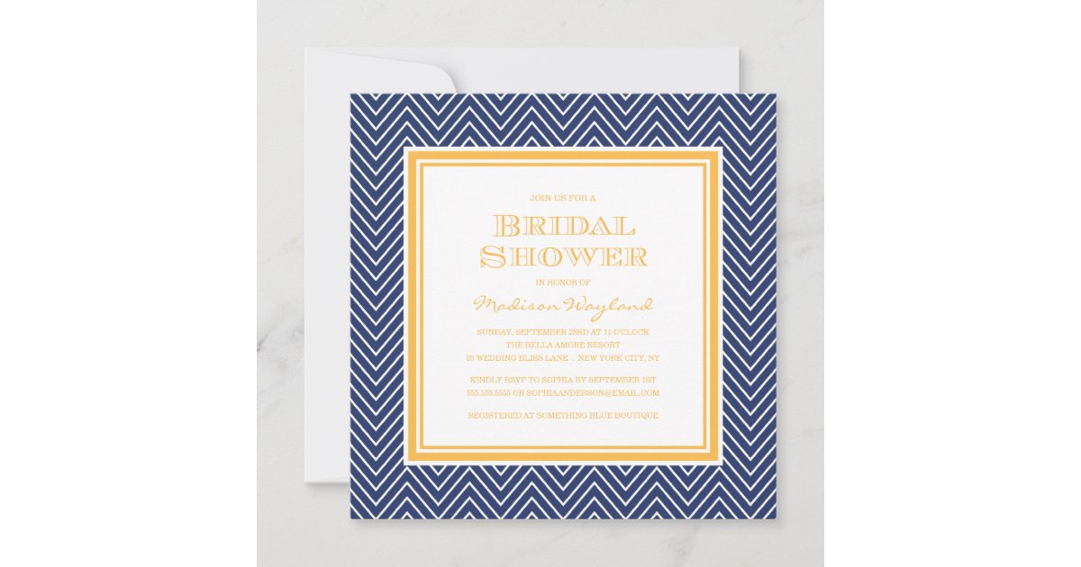 CHIC CHEVRON | BRIDAL SHOWER INVITATION | Zazzle