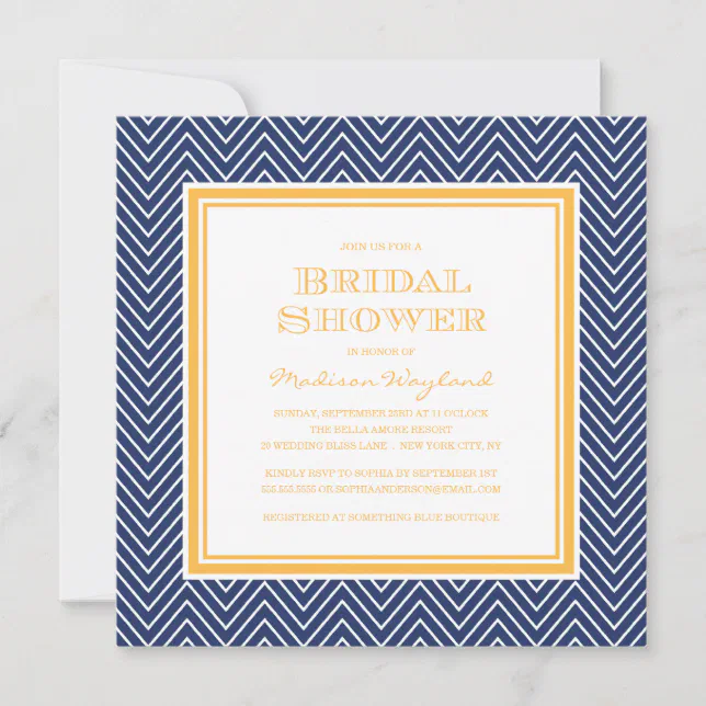 CHIC CHEVRON | BRIDAL SHOWER INVITATION | Zazzle