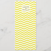 Chic Chevron Dinner Menu | yellow | Zazzle