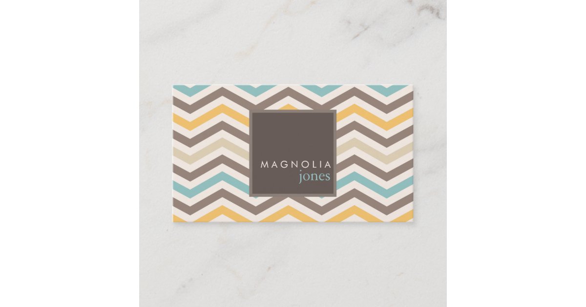 Chic Chevron Modern Professional Business Card | Zazzle