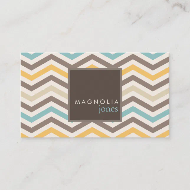 Chic Chevron Modern Professional Business Card | Zazzle