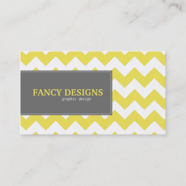 Chic Chevron Stripes Business Card | Zazzle