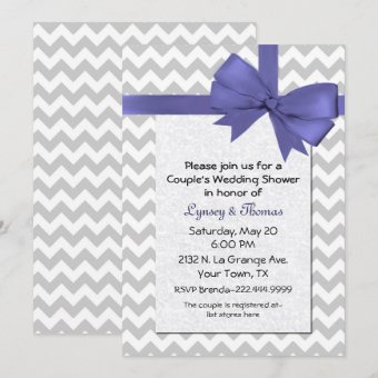 Chic Chevron Wedding Shower Invitation | Zazzle