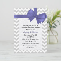Chic Chevron Wedding Shower Invitation | Zazzle