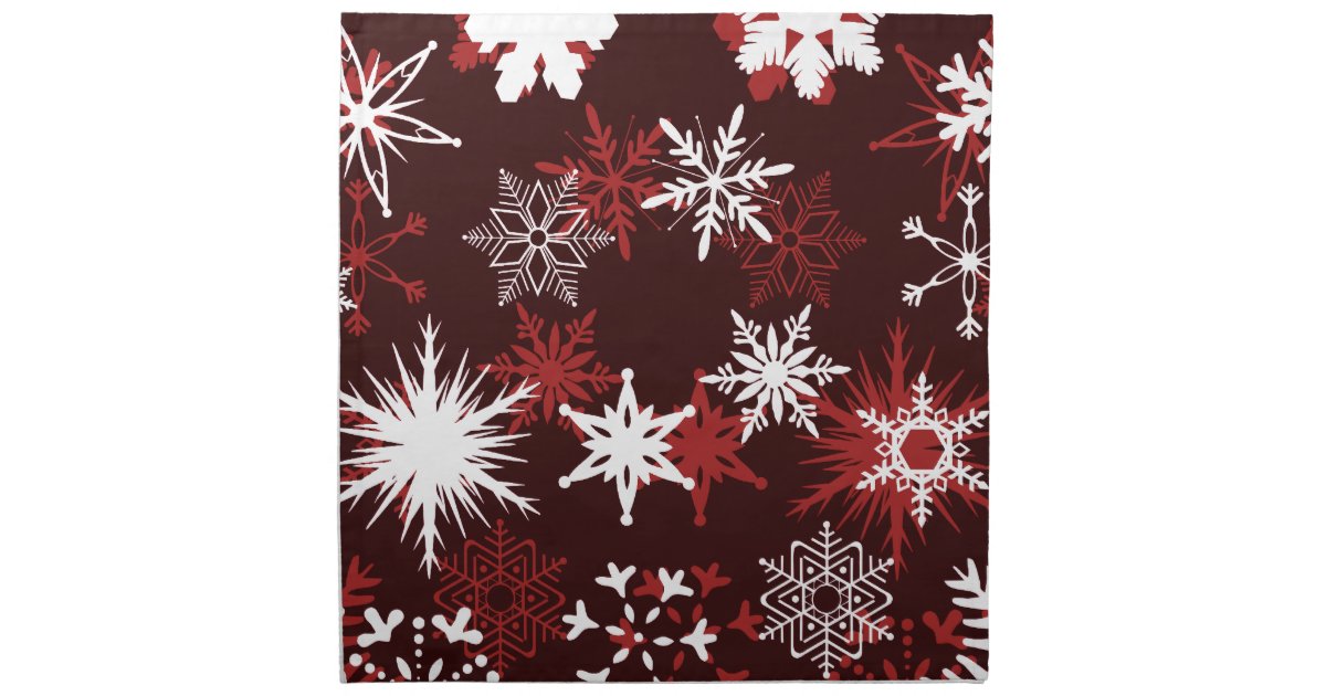 Chic Christmas snowflakes Cloth Napkin | Zazzle