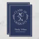 Chic Class Of 2025 Navy Blue Graduation Party Invitation | Zazzle