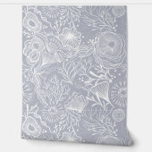 Chic Coastal Under the Sea Periwinkle Coral Reef Wallpaper | Zazzle