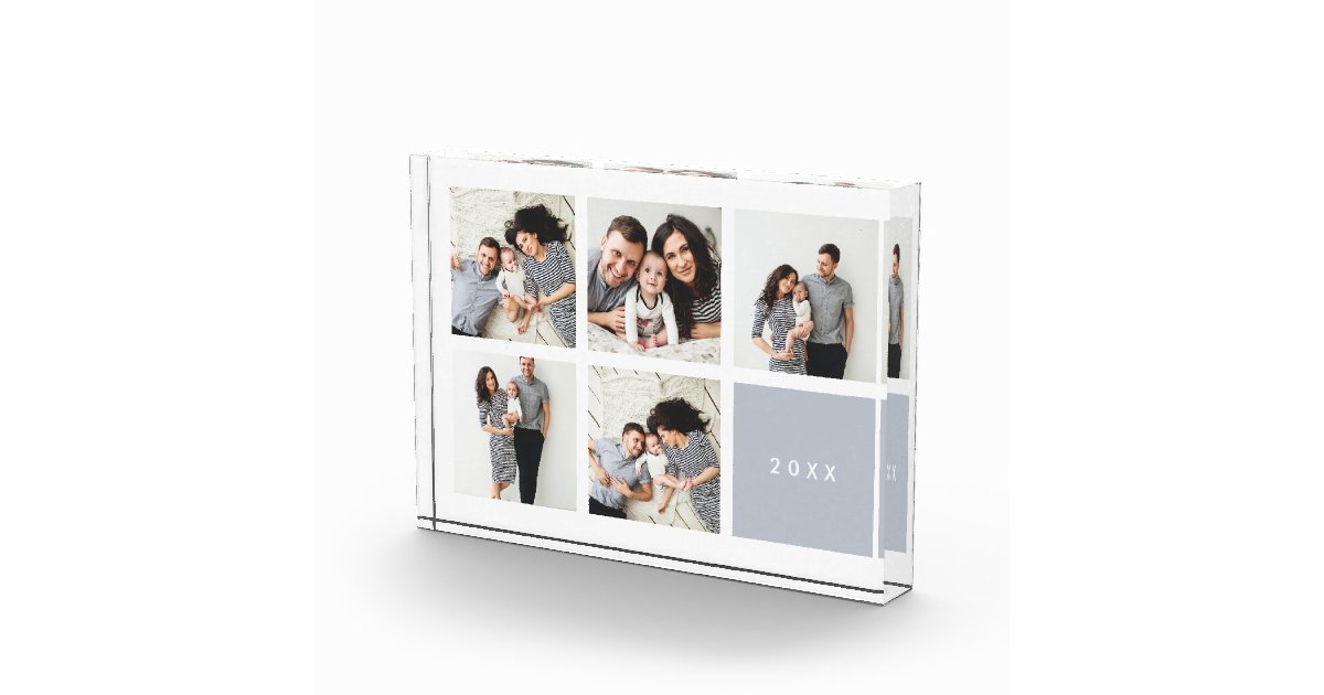 Chic Collage | Year Keepsake Photo Block | Zazzle.com
