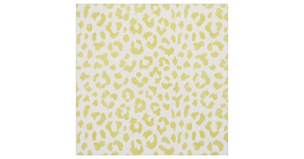 Chic colorful yellow cheetah print pattern fabric | Zazzle