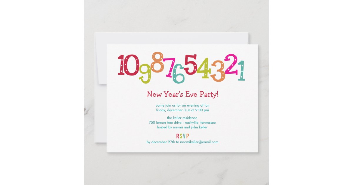 Chic Countdown New Year's Eve Party Invitation | Zazzle