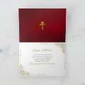 Chic Dark Red Decorative Frame Orthodox Birthday Card | Zazzle