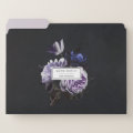 Chic Dark Violet Floral Bouquet File Folder | Zazzle
