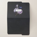 Chic Dark Violet Floral Bouquet File Folder | Zazzle