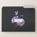 Chic Dark Violet Floral Bouquet File Folder | Zazzle