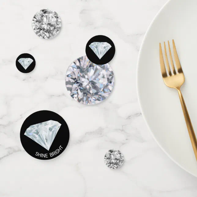 Chic Diamond Gemstones Table Confetti | Zazzle