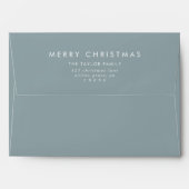 Chic | Dusty Blue Merry Christmas Card Envelope | Zazzle