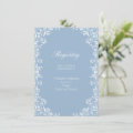 Chic Dusty Blue Wedding Registry Enclosure Card | Zazzle