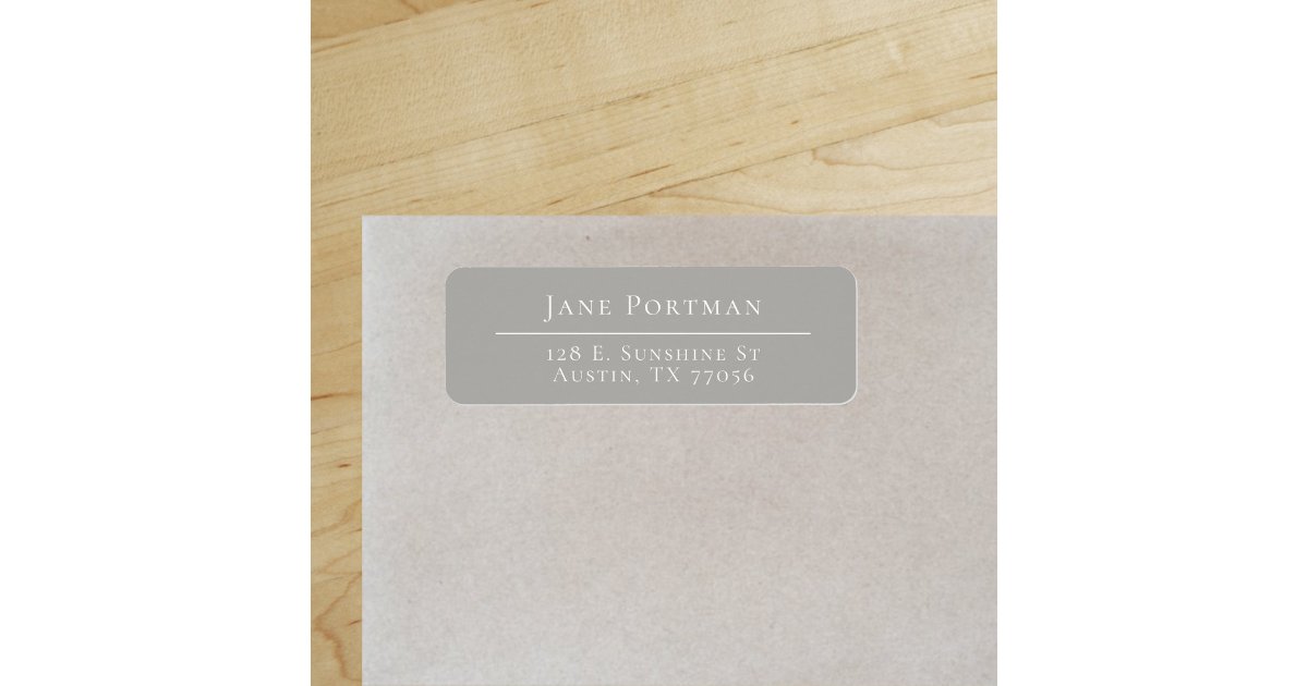Chic Elegance | Modern | Grey | Return Address Label | Zazzle