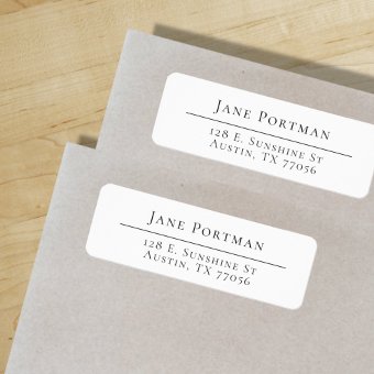 Chic Elegance | Modern Minimalist | Return Address Label | Zazzle