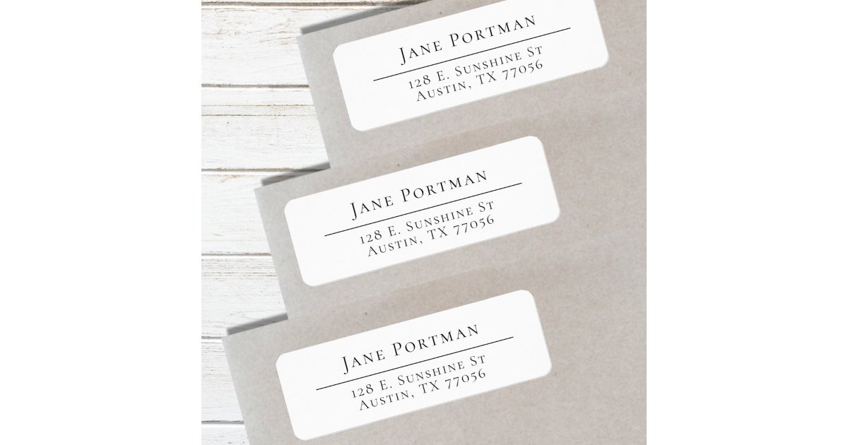 Chic Elegance | Modern Minimalist | Return Address Label | Zazzle